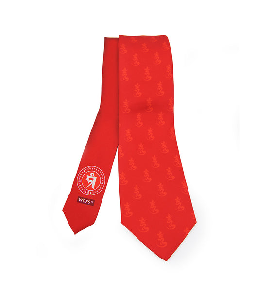 Red "HUM" Tie with Popularity Amulet – FSMegamall.com