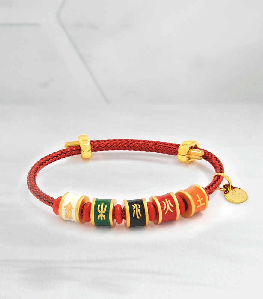 Five Element Balancing Bracelet with Red String – FSMegamall.com