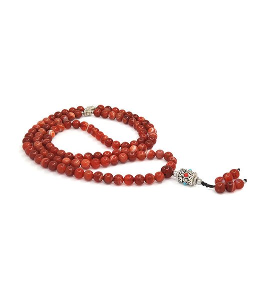 Red Dzi Beads Mala + Free Chant A Mantra Booklet – FSMegamall.com