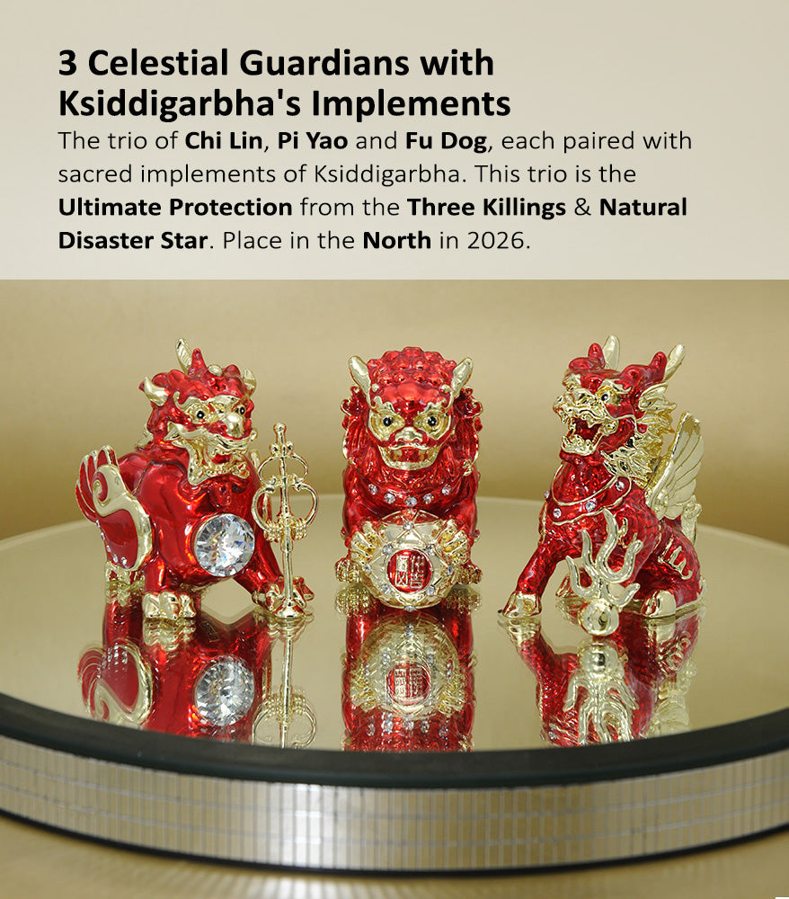 3 Celestial Guardians with Ksiddigarbha's Implements – FSMegamall.com