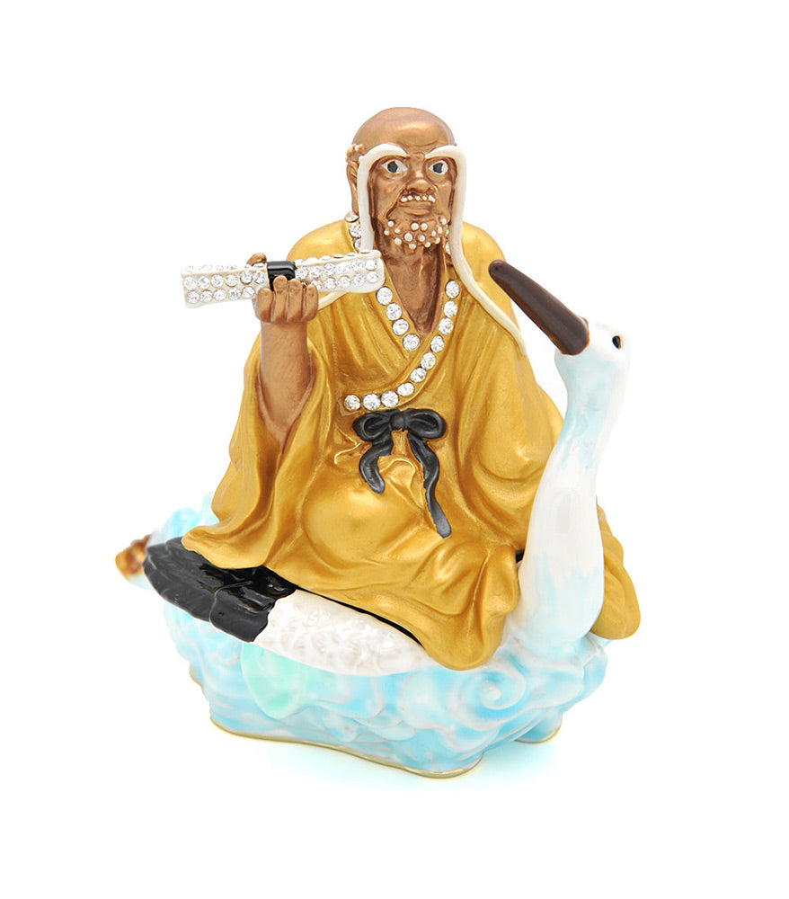 Luo Han with Crane for Good Health & Longevity – FSMegamall.com