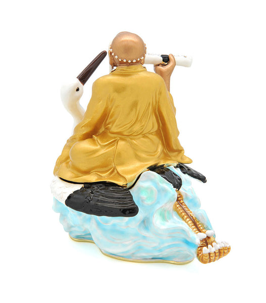 Luo Han with Crane for Good Health & Longevity – FSMegamall.com