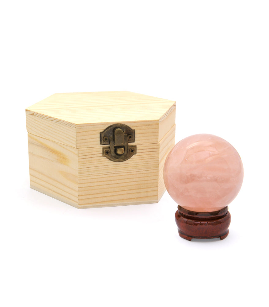 Rose Quartz Sphere with Stand (50mm) – FSMegamall.com